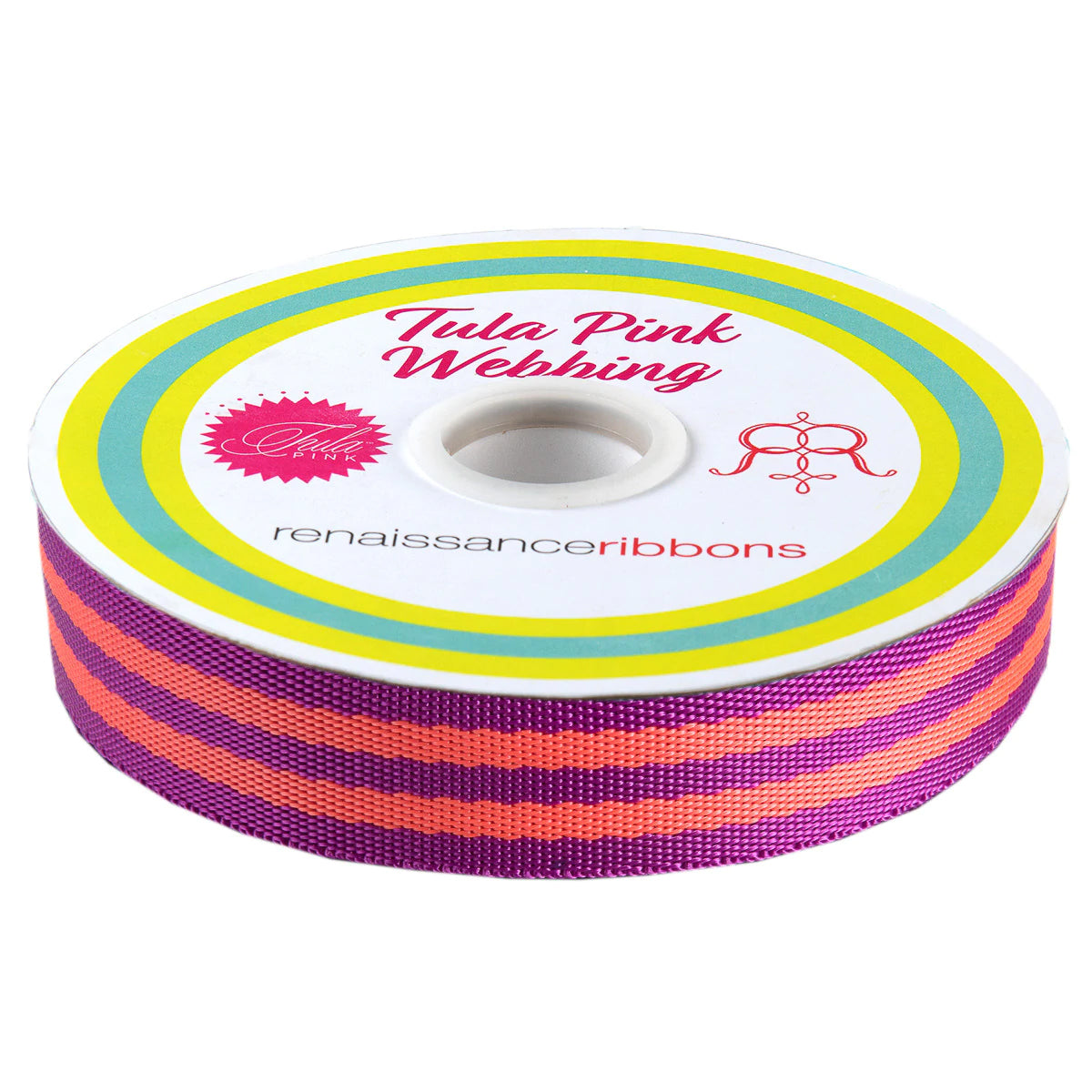 Tula Pink Webbing - 1" wide - Plum & Watermelon – Craft de Ville