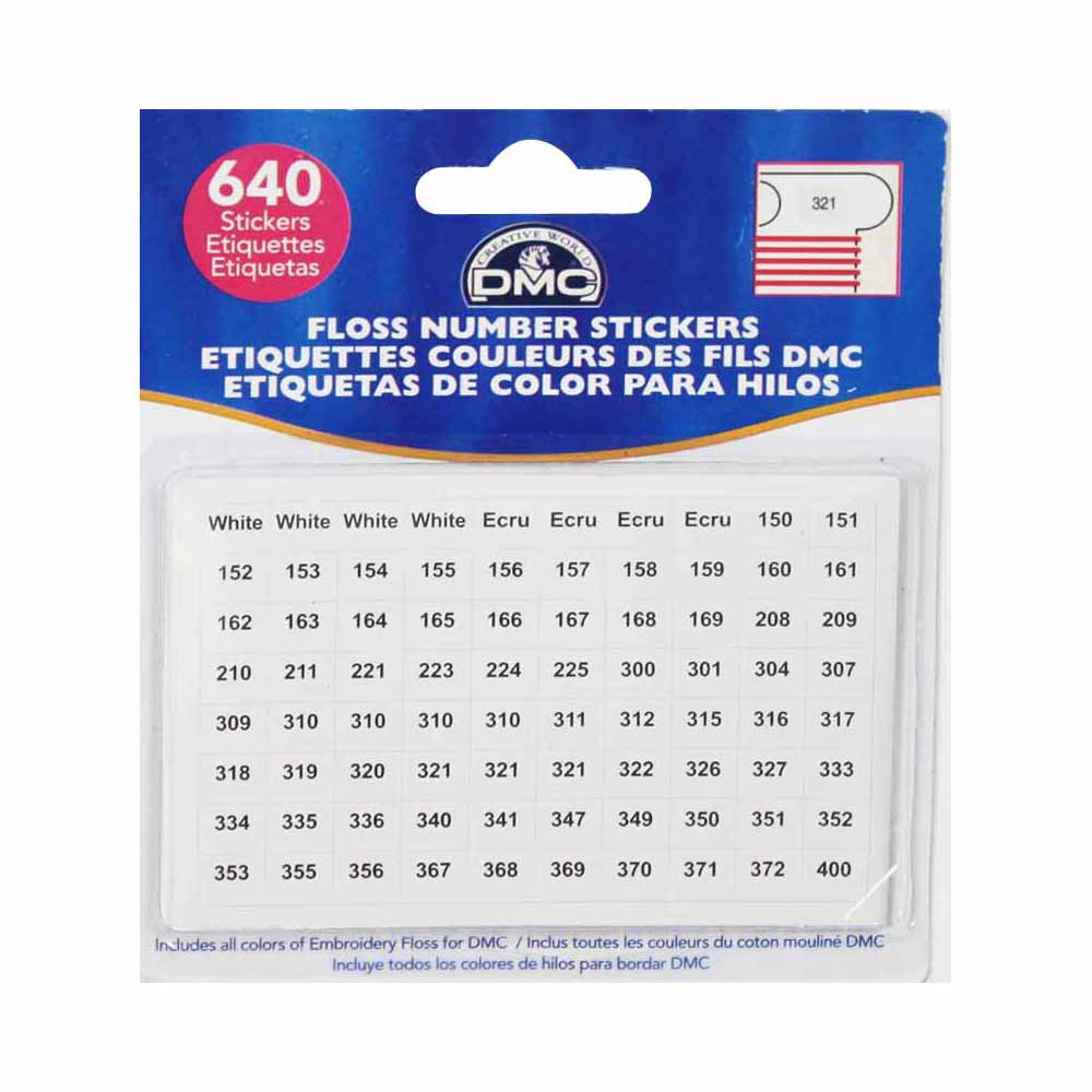 DMC Floss Number Stickers – Craft de Ville