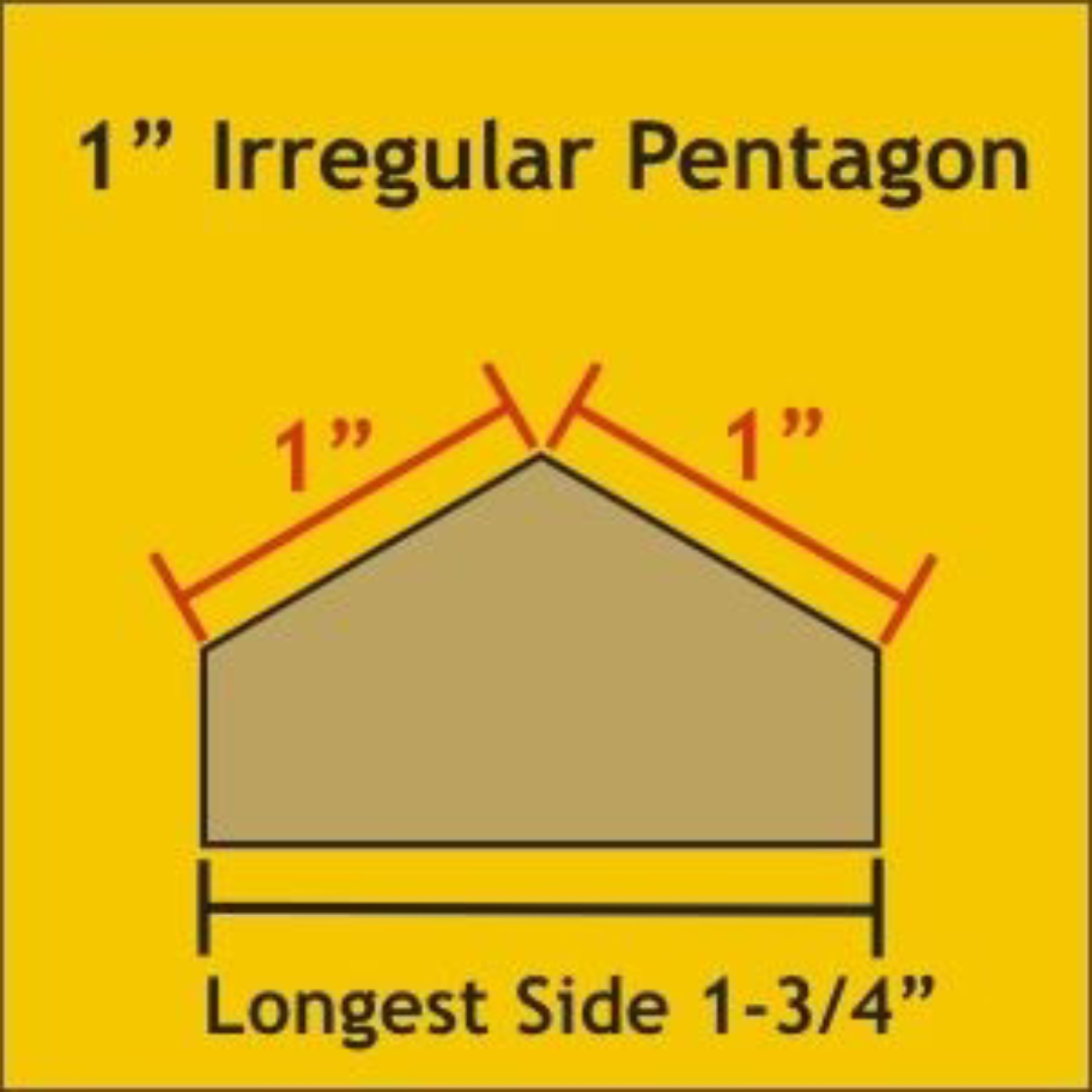 1" EPP Irregular Pentagon - 100 Pack – Craft de Ville