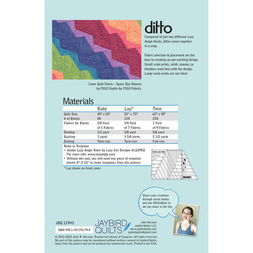 Ditto V2 Quilt Pattern - Jaybird Quilts – Craft de Ville